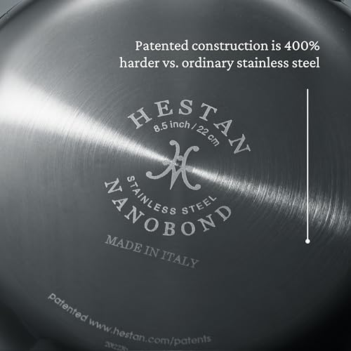 Hestan - NanoBond Collection - Titanium Stainless Steel 10-Piece Ultimate Cookware Set - Toxin, PFAS, & Chemical Free Clean Cookware, Induction Cooktop Compatible