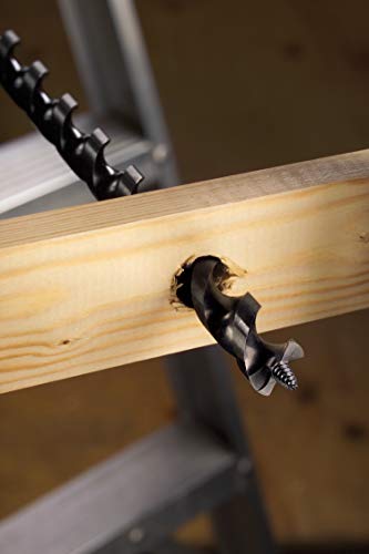 IDEAL Electrical 35-815 Nailbiter 7-1/2 in. Ship Auger 1 in. Drill Bit w/ Dual-Helix Head, 60 deg. Angled Design