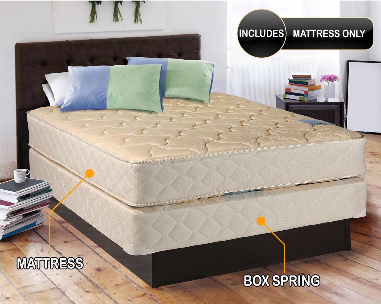 Dream Solutions USA Chiro Premier Orthopedic (Beige) Full XL - 54"x80"x9" Mattress Only - Fully Assembled, Good for Your Back, Long Lasting and 2 Sided