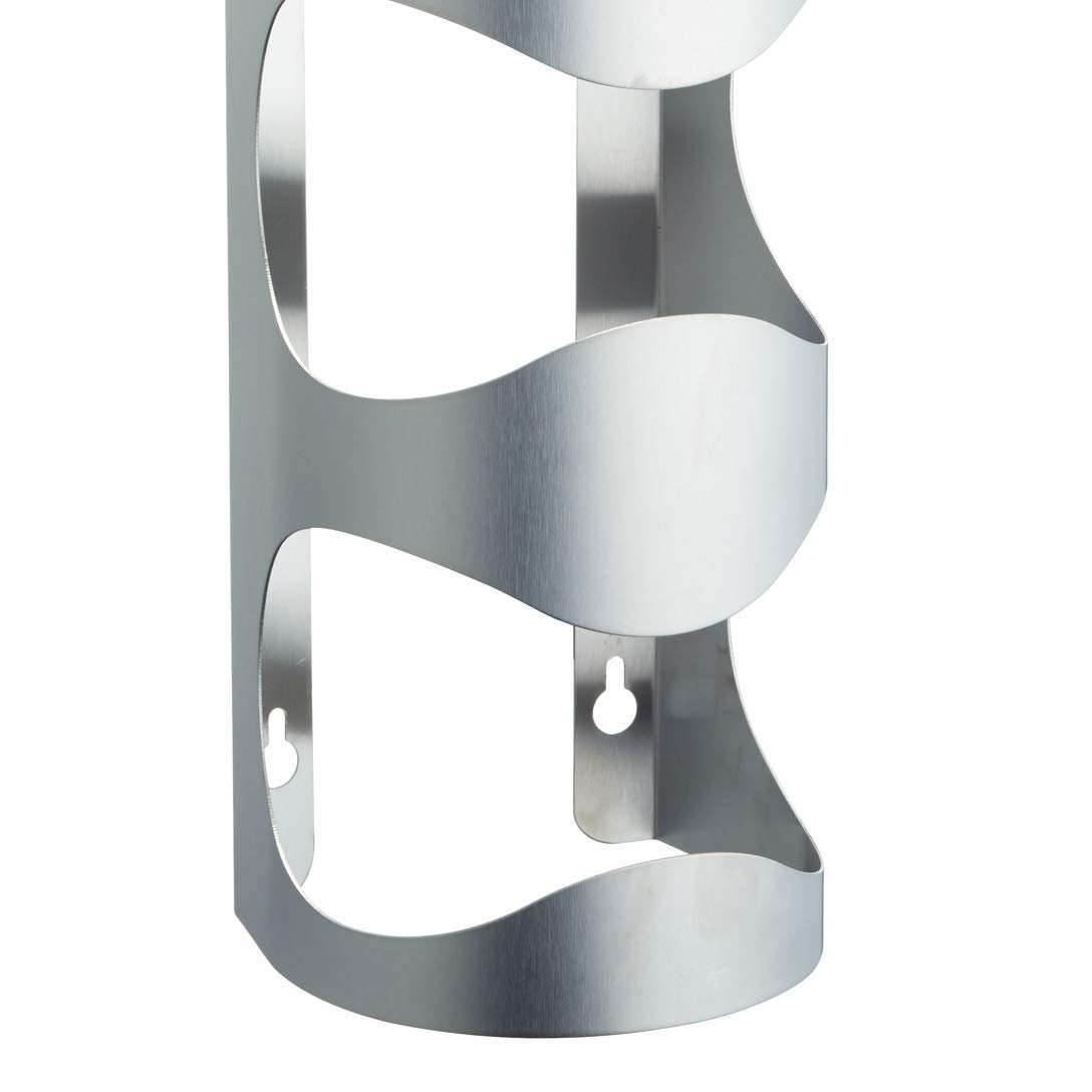 BarCraft Wall Wine Rack, Stainless Steel, 4 Bottle Holder