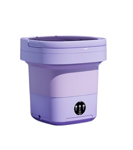 Portable Washing Machine,Mini Washer,11L Upgraded Large Capacity Foldable Washer, Deep Cleaning of Underwear, Suitable for Apartments, Dormitories Hotel (Purple)