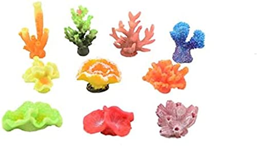 EVERGROW Artificial Coral Plant for Fish Tank Decorative Aquarium Reef Ornament 5" H (PLANT-P13)