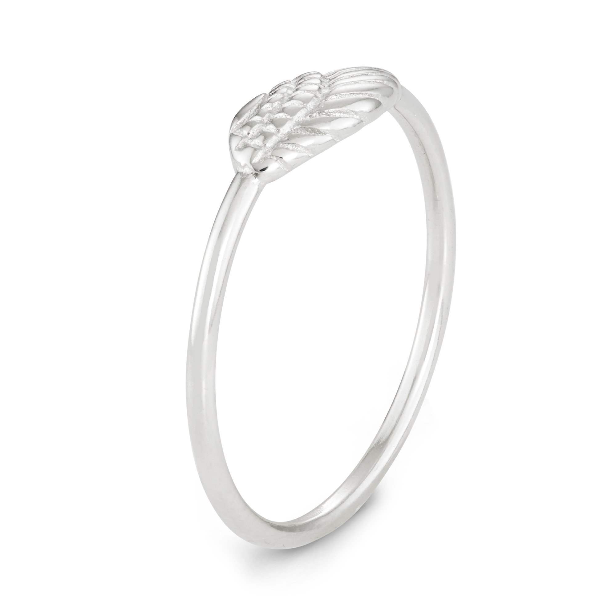 Beaux Bijoux Sterling Silver Angel Wing Ring (Size 8)