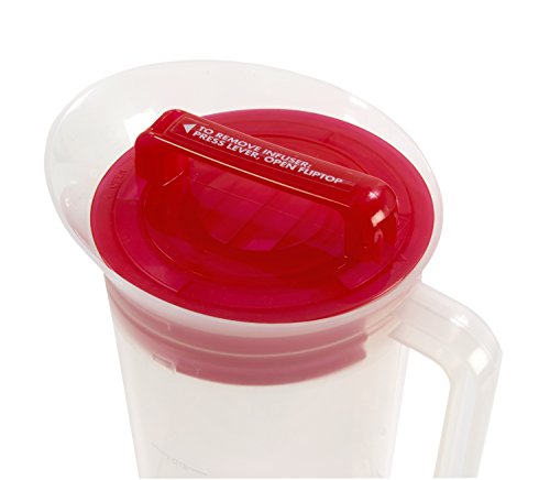 Primula TSIRE-3630 Today Shake and Infuse Pitcher, 8.2 x 6.4 x 11.1 inches, Red