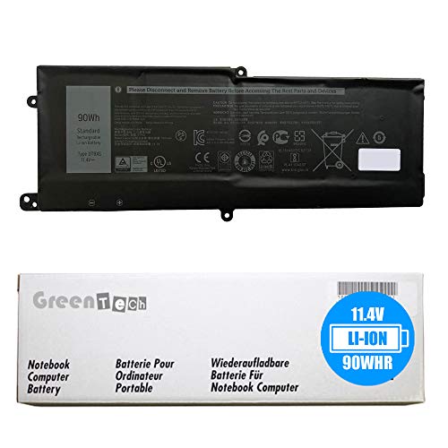 GreenTech DT9XG Replacement Battery for Dell Alienware Area-51M R1 R2 - GreenTech 11.4V 90Whr 9 Cell Battery 7PWKV 0KJYFY CN-0KJYFY