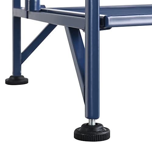 Convenience Concepts Xtra Storage 3 Tier Folding Metal Shelf, Cobalt Blue