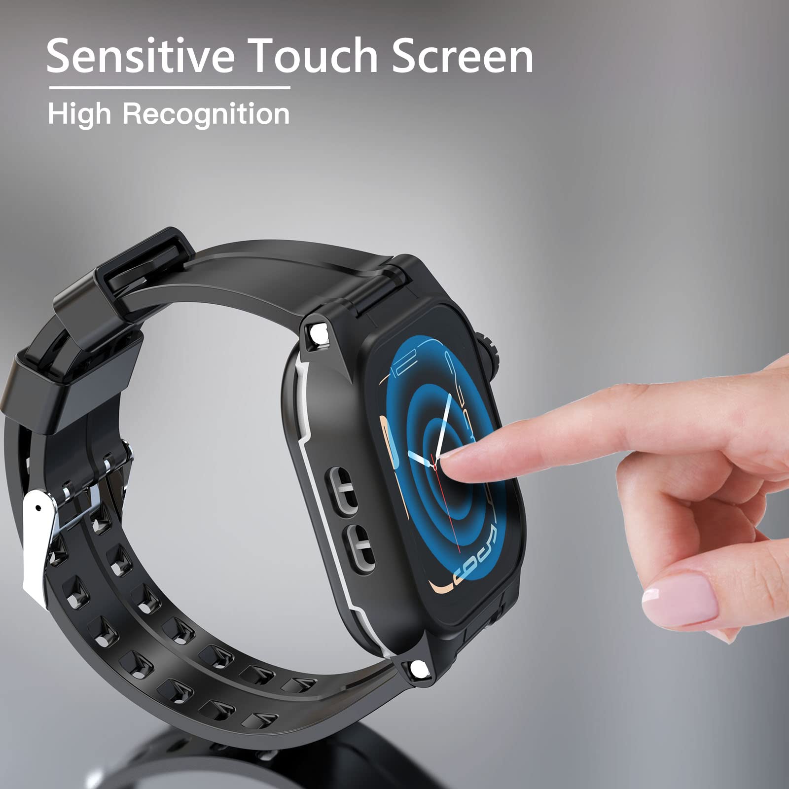 Apple Watch Series 8 7 45mm Waterproof ,Full-body Case with Built-in Screen Protector, Rugged Cover for iWatch S8/S7 45mm