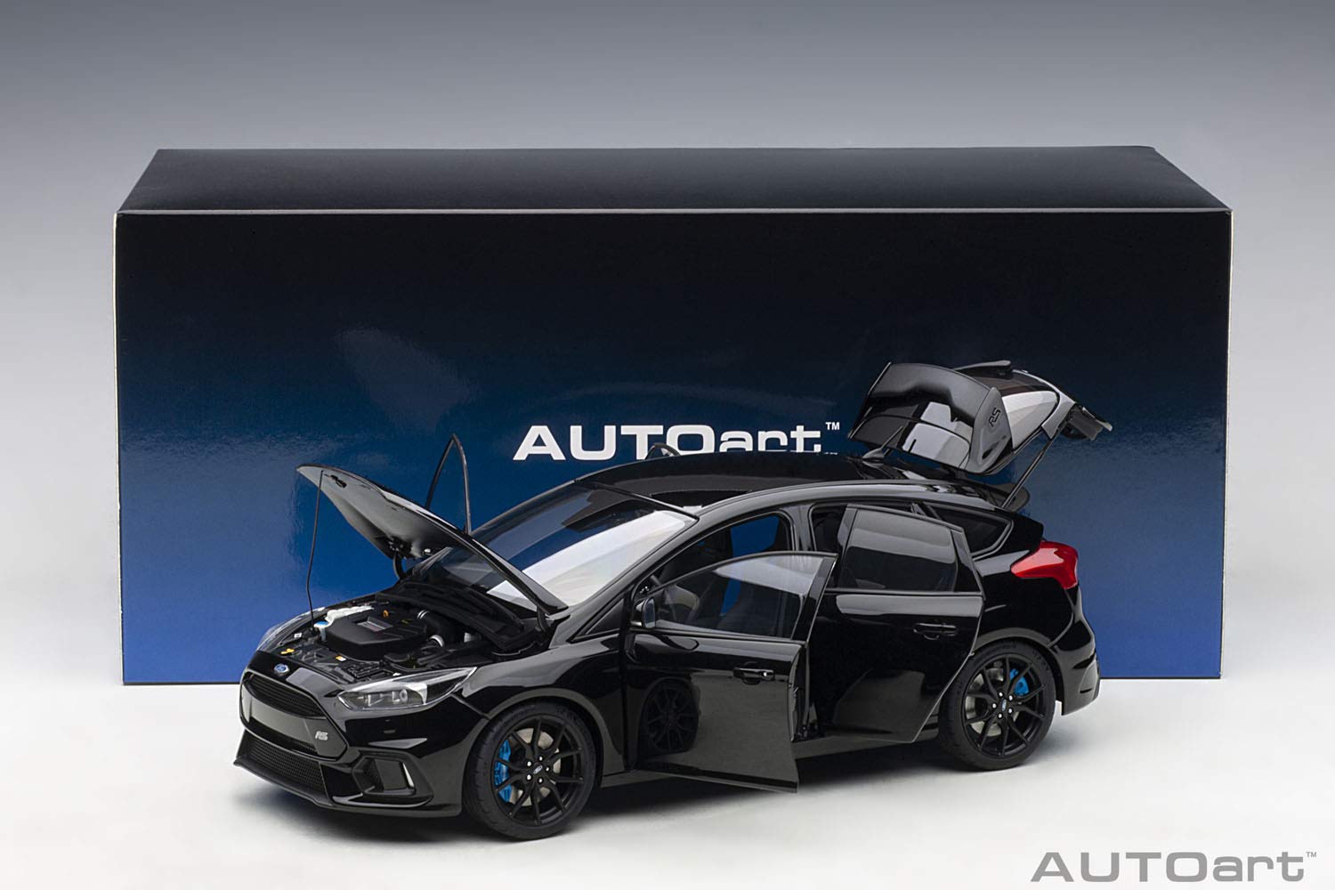 Autoart 2016 Ford Focus RS Shadow Black 1/18 Model Car