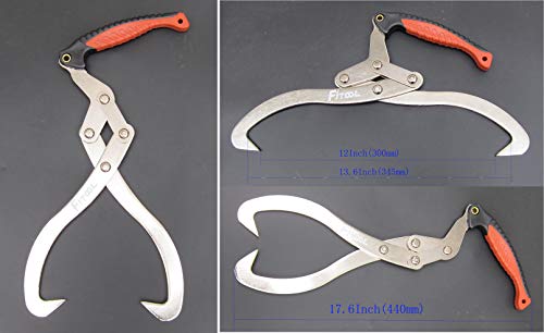 FITOOL 12 Inches (300MM) Log Carrier, Log Tongs, Log Lifting Hook, Timber's Tongs for Lifing Logs, Total Length 17.6 Inches
