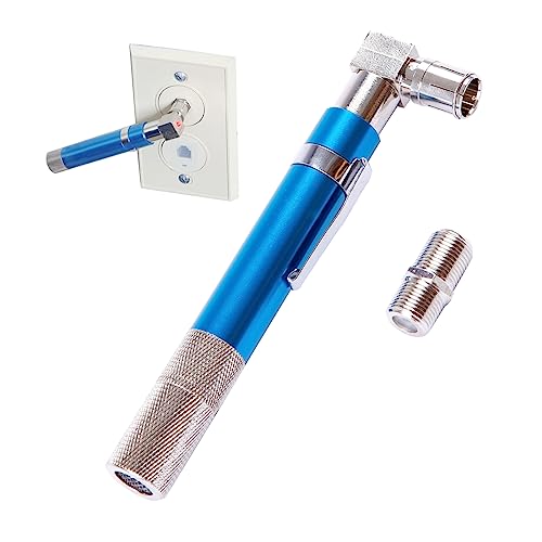 GROWORD Coaxial Pocket Toner Pocket Continuity Tester(Tracer) and Toner with Light&Buzzer Voltage Toner and Barrel Connector Bundle for Testing Coax Cable, RG6, RG59, CATV Wire Tracer