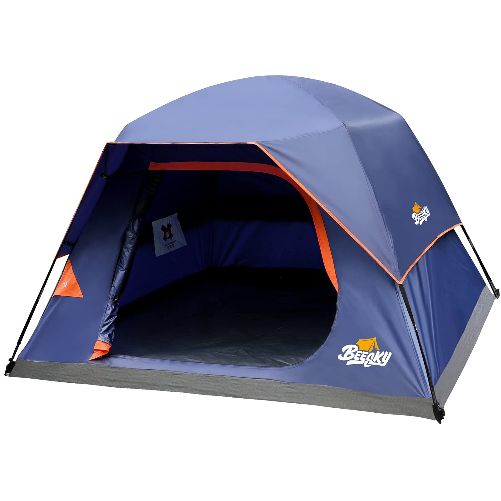 Beesky Camping Tent Waterproof 6 Person Double Layers Large Family Dome Tents with Mesh Window and Removable Rain-Fly