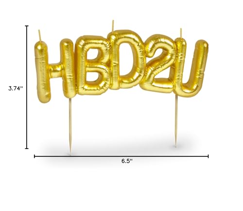 Genuine Fred Fancy That Party Candles, 3 inches, HBD2U