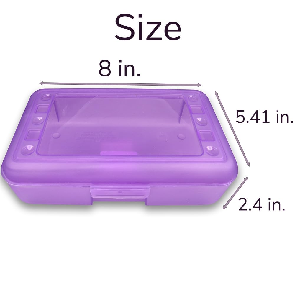 Craft County Solid Color Pencil Box β Store All Your Art Supplies in 1 Convenient Location β 5 Vibrant Colors to Choose From