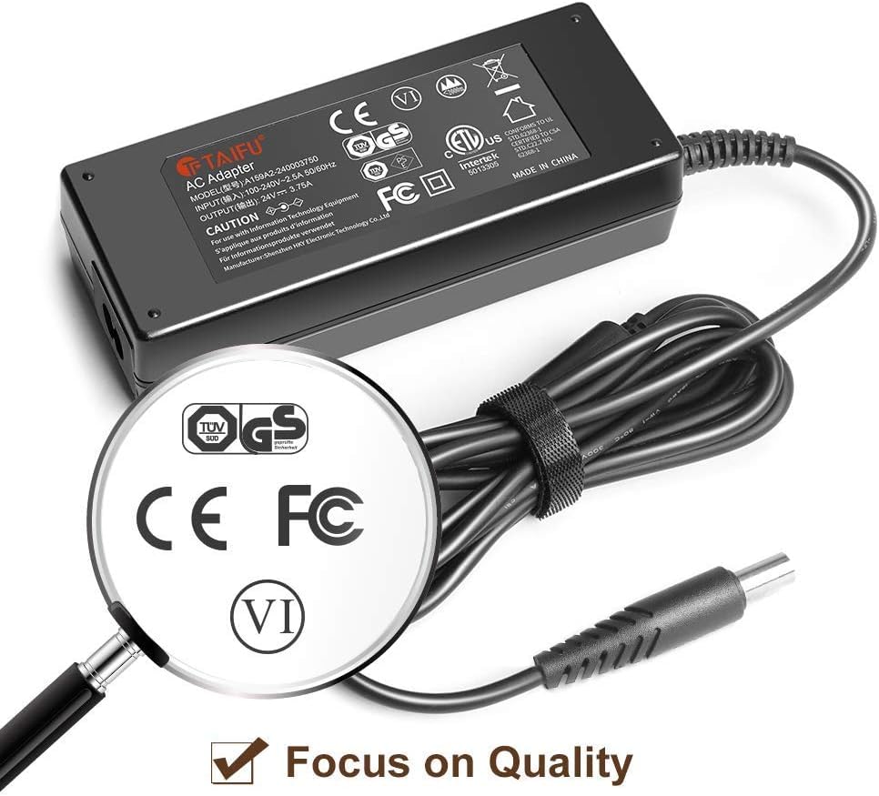 TAIFU 3-Pin DIN Connector AC Adapter for 90W Resmed S9 Series Res Med IPX1 CPAP Machine S9 H5i REF 36003 369102 R360-760 DA-90A24 CPAP 36970 S9 Elite Machine S9 Escape Machines US Power Supply