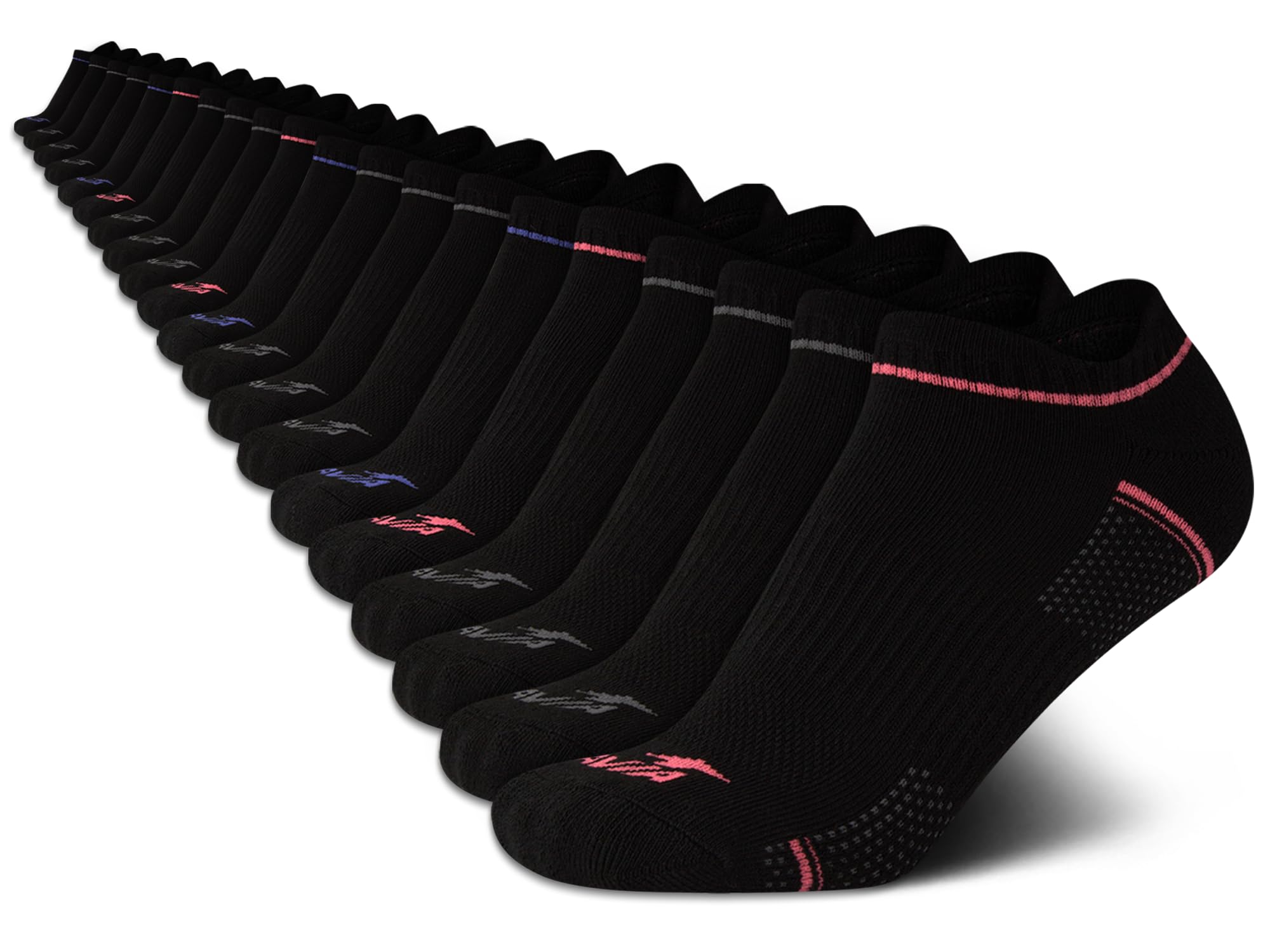 Avia Women's Low Cut Socks - 20 Pack Cushion Comfort No Show Socks - Athletic Socks for Women (Size 4-9, Extended: 9-12), Size 4-9, Black