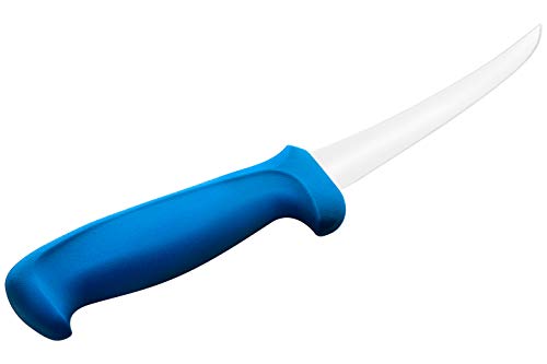 Mundial B5607-6 6-Inch Curved Semi-Stiff, Blue Boning Knife, 6"