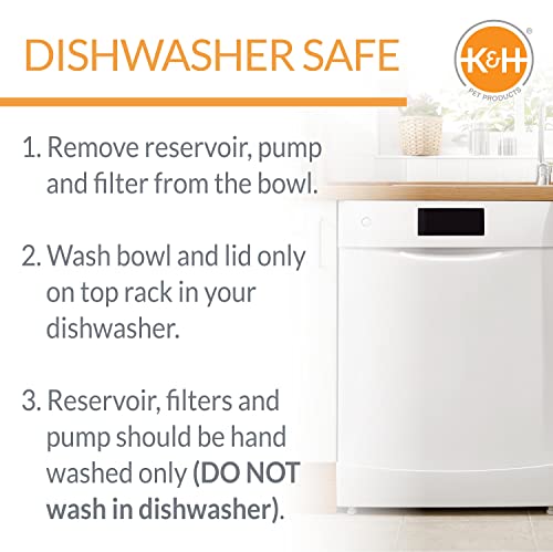 K&H Pet Products CleanFlow Filtered Water Bowl for Dogs Granite Medium 1.4 Gallon Bowl + 1 Gallon Reservoir