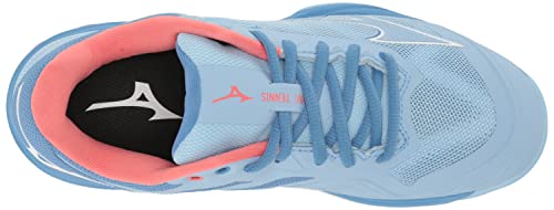 Mizuno Women's Wave Exceed Light Tennis Shoe, Dutch Canal/White, 9.5