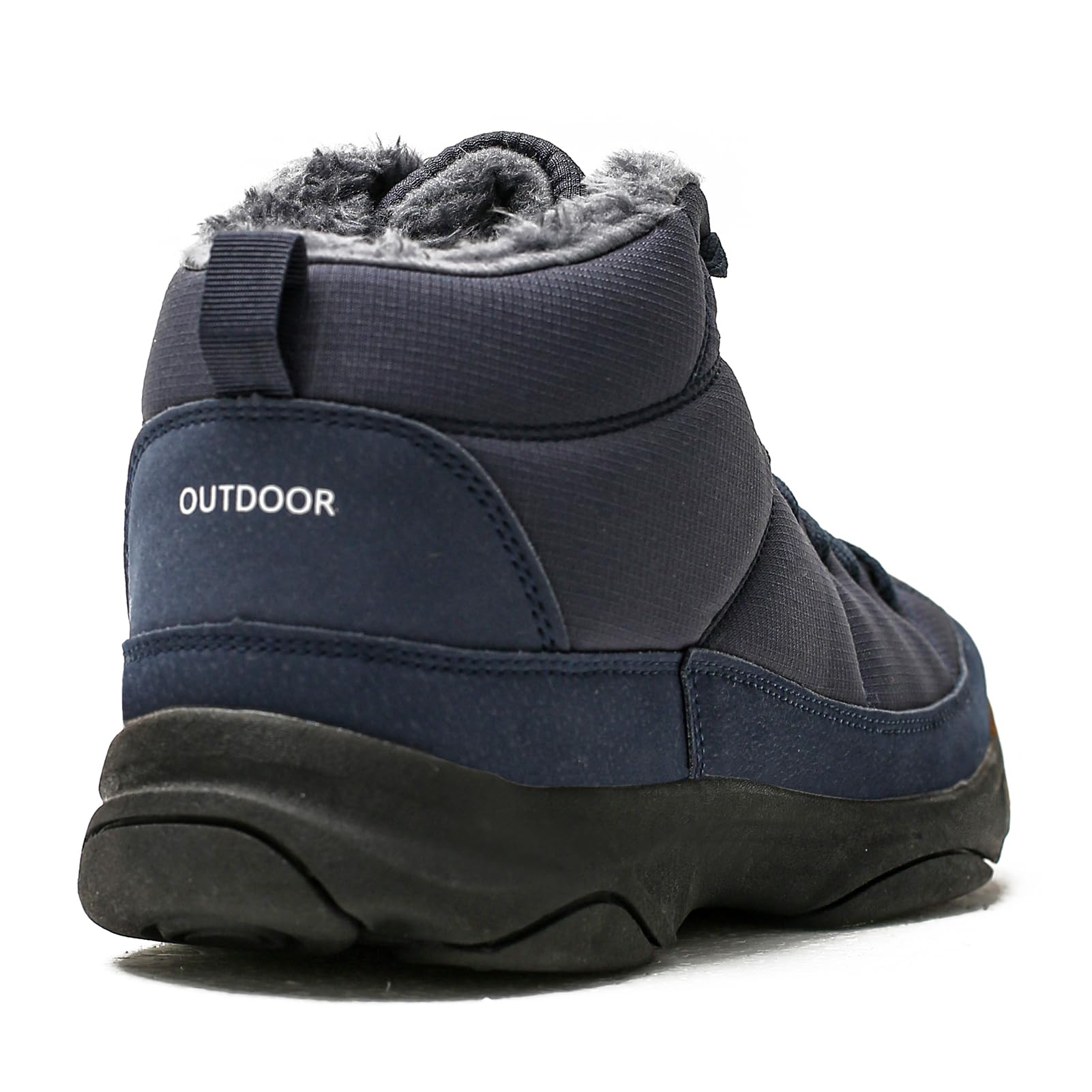 Azooken Men's Winter Snow Boots Mountaineering Boot Warm Fur Lining Trekking Shoes Water Resistant Non Slip Casual Comfortable Hiking Boot(6118-Blue41)