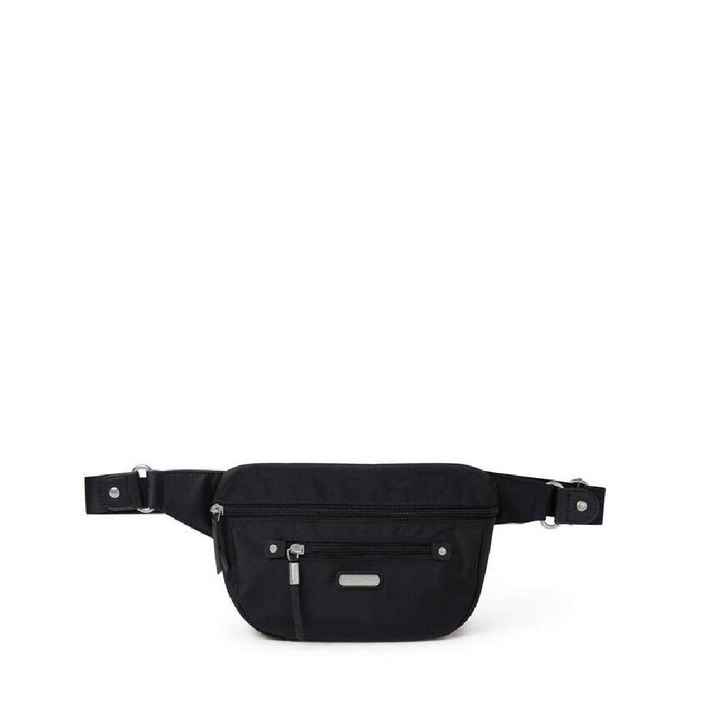 Baggallini unisex adult Sightseer Bag Waistpack, Black, One Size US