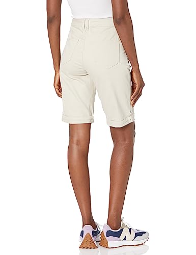 Gloria Vanderbilt Women's Utility Side Tab Bermuda Short, STONEWOOD, 12 Regular