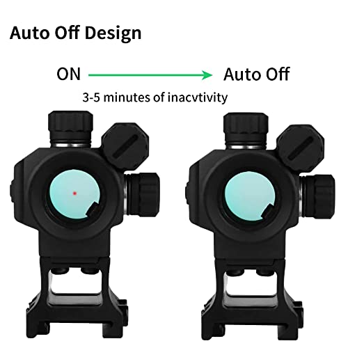 Beileshi Red Dot Sight, 1x20mm 3MOA Reflex Optics Sight, Auto Off Rifle Scope