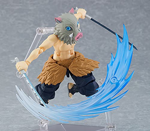 Max Factory Demon Slayer: Kimetsu no Yaiba Inosuke Hashibira Deluxe Figma Action Figure, Multicolor