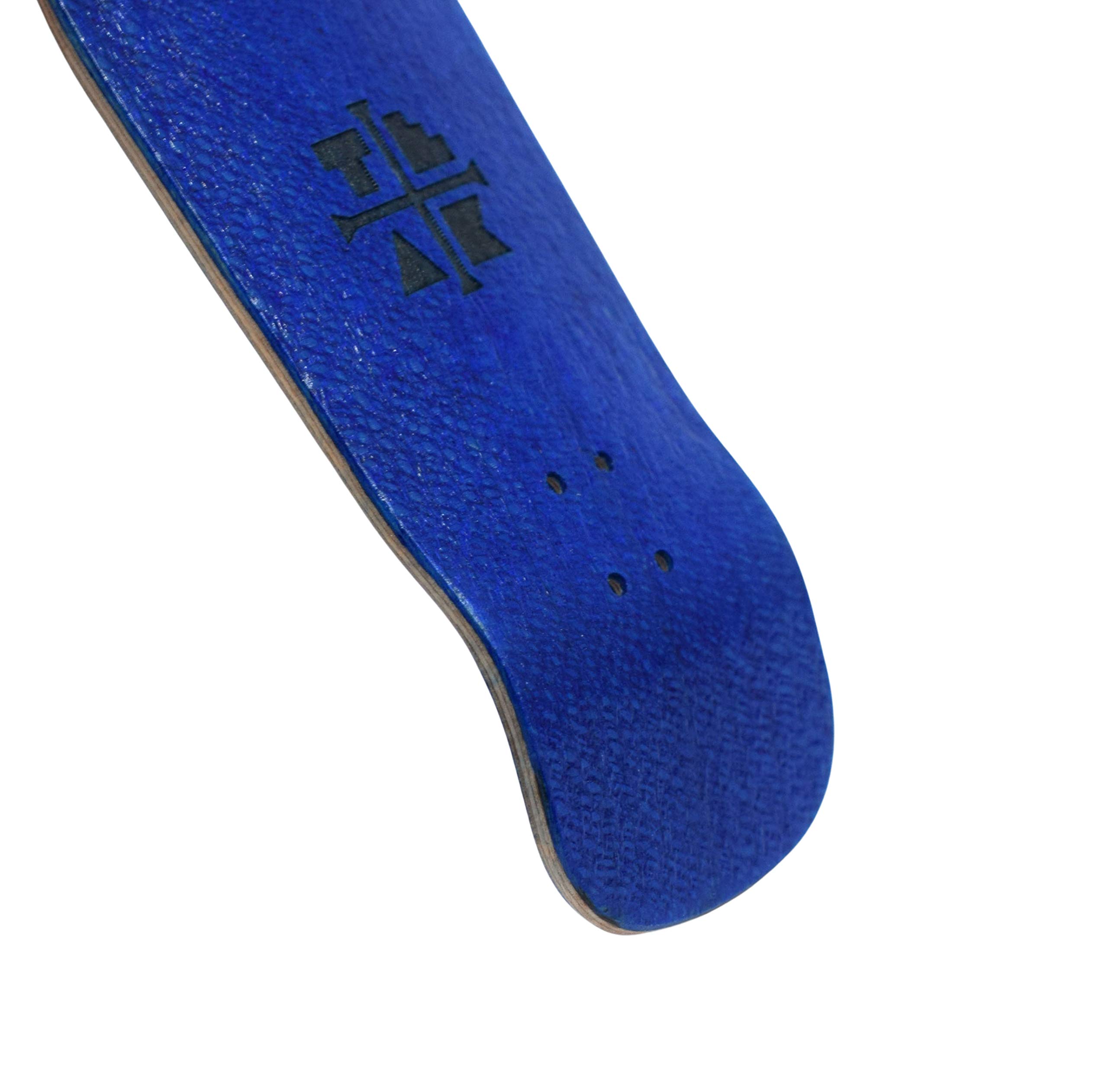 Teak Tuning Wooden Fingerboard Carlsbad Cruiser Deck, Blue Yeti - 34mm x 100mm - Handmade, Pro Shape & Size - Five Plies Wood Veneer - Includes Prolific Foam Tape