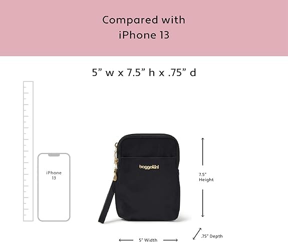Baggallini Womens - Small Travel Bag With Blocking Sleeves Water-resistant Lightweight Mini Purse Take Two RFID Bryant Crossbody, Portobello Shimmer