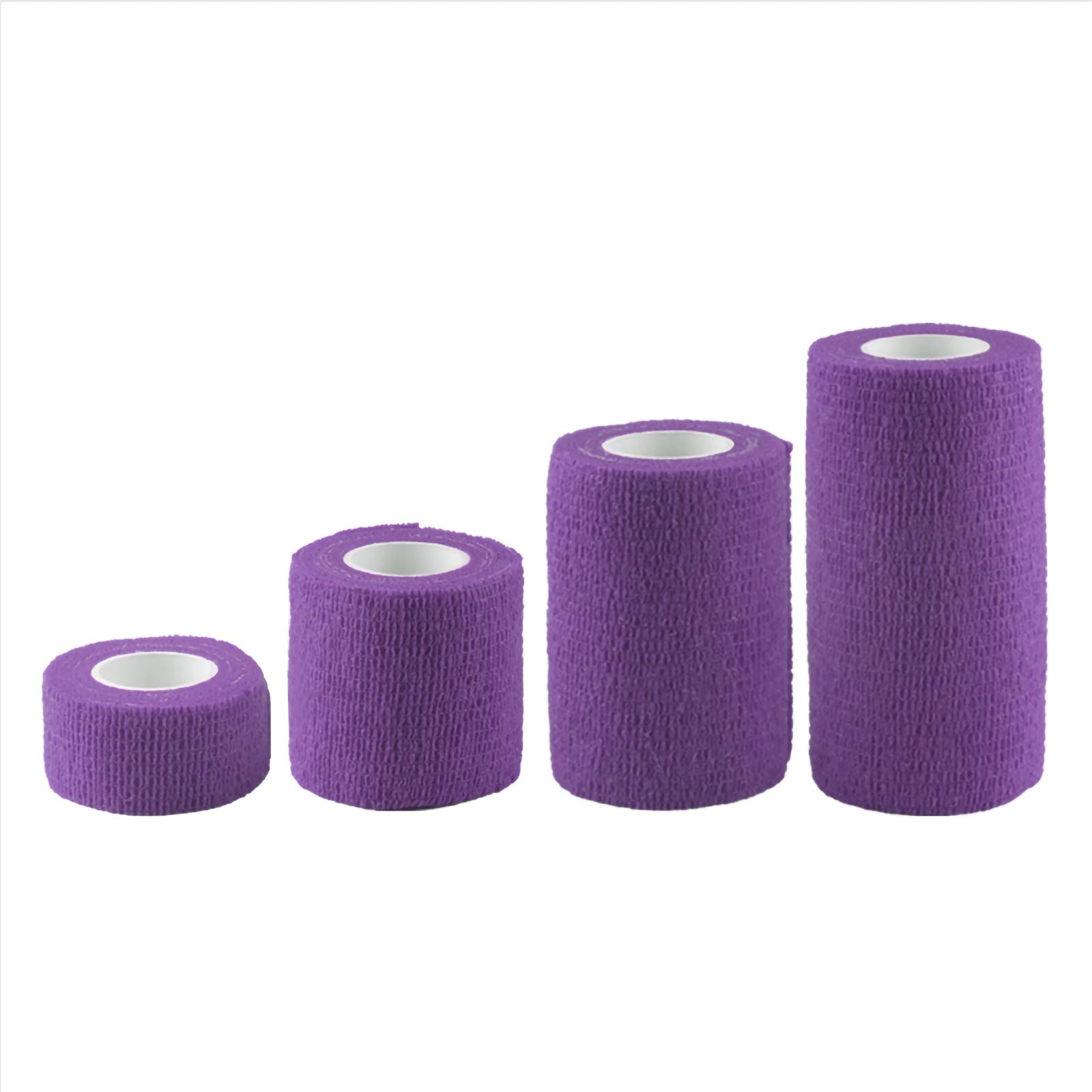 Andux Self-Adhesive Bandage 4 Rolls Cohesive Wrap Bandaging Tape ZZTXBD-04 (Purple)