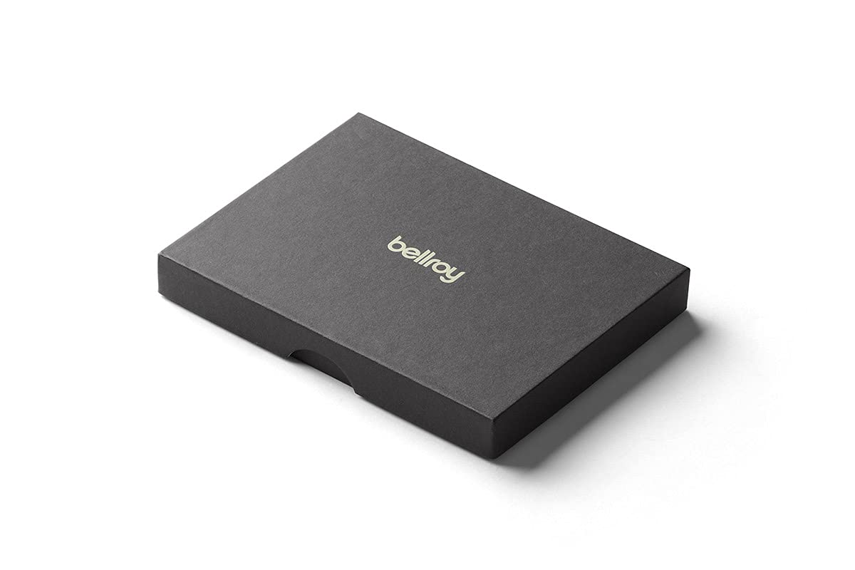 Bellroy Card Sleeve (Premium Leather Card Holder or Minimalist Wallet, Holds 2-8 Cards or Business Cards, Folded Note Storage) - Ocean