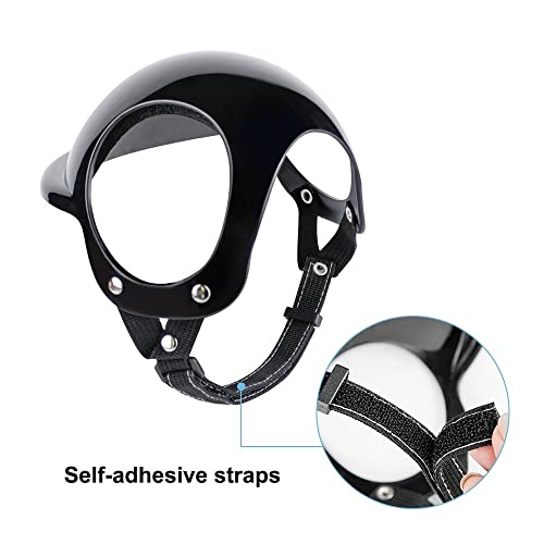 Dog Helmet, Adjustable Pet Hat Drop Resistant Outdoor Bike Pet Cap with Double Ear Holes for Small Medium Large Dogs(S/M/L)