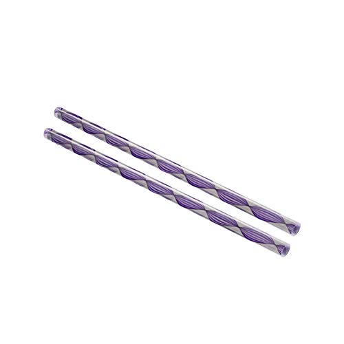 Fielect Dark Purple Twisted Line Acrylic Round Rod Standard Plexiglas Tolerance Lightweight for DIY 10mm Diameter 250mm Height 2Pcs