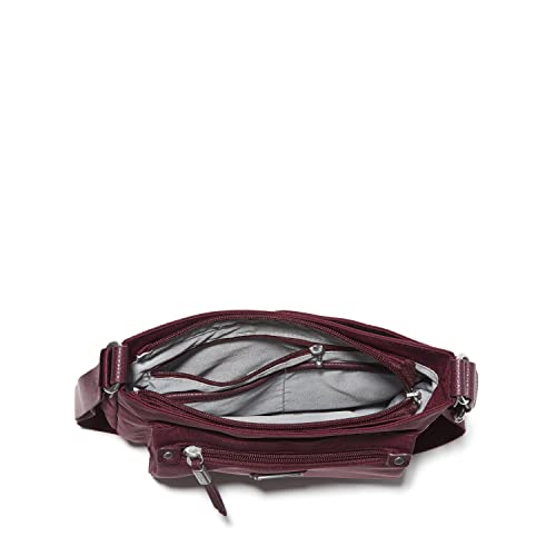 Baggallini Womens Uptown Bagg With Rfid Phone wristlet handbags, Dark Cherry, One Size US