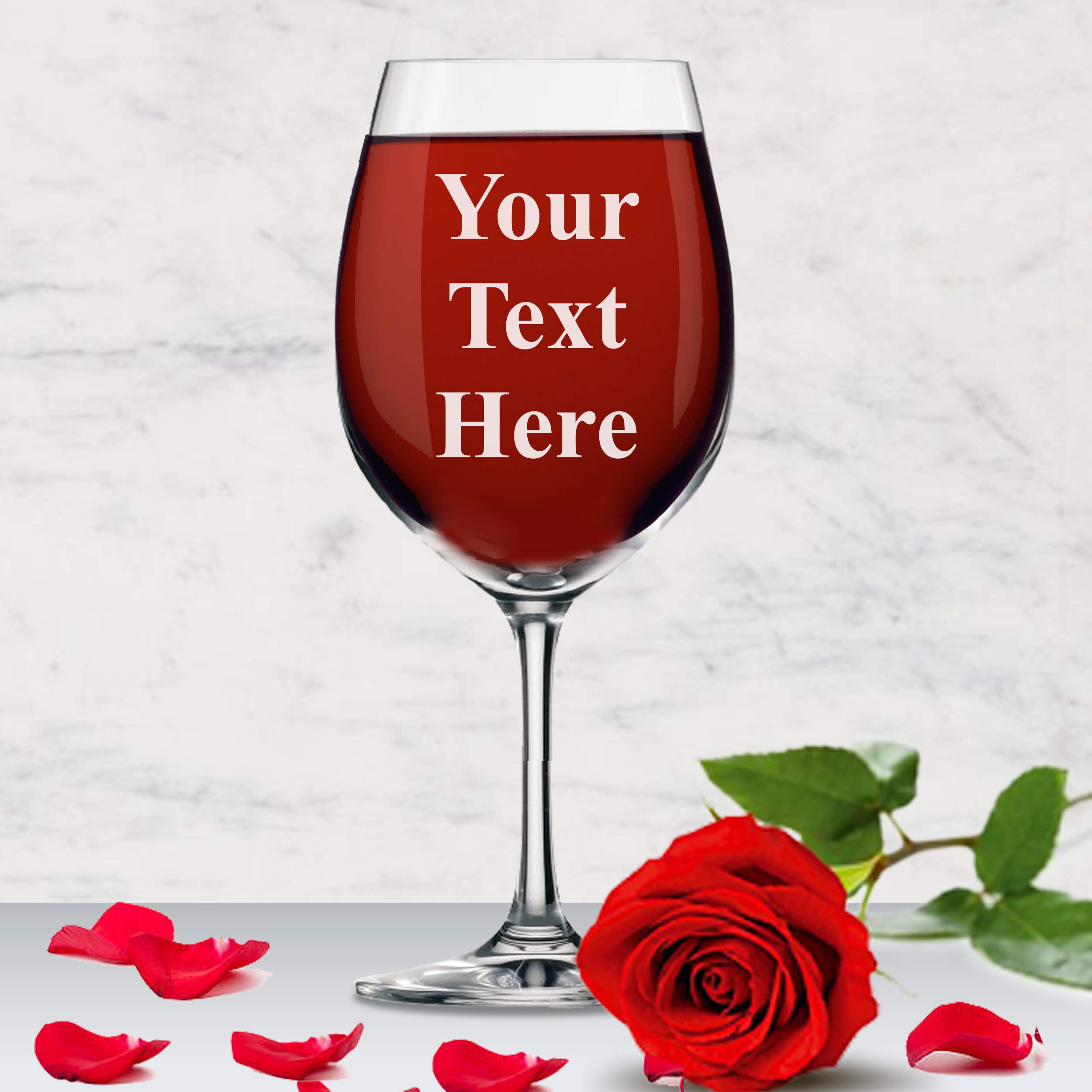 My Personal Memories, Personalized Wine Glass With Stem - Engraved with Your Custom Text