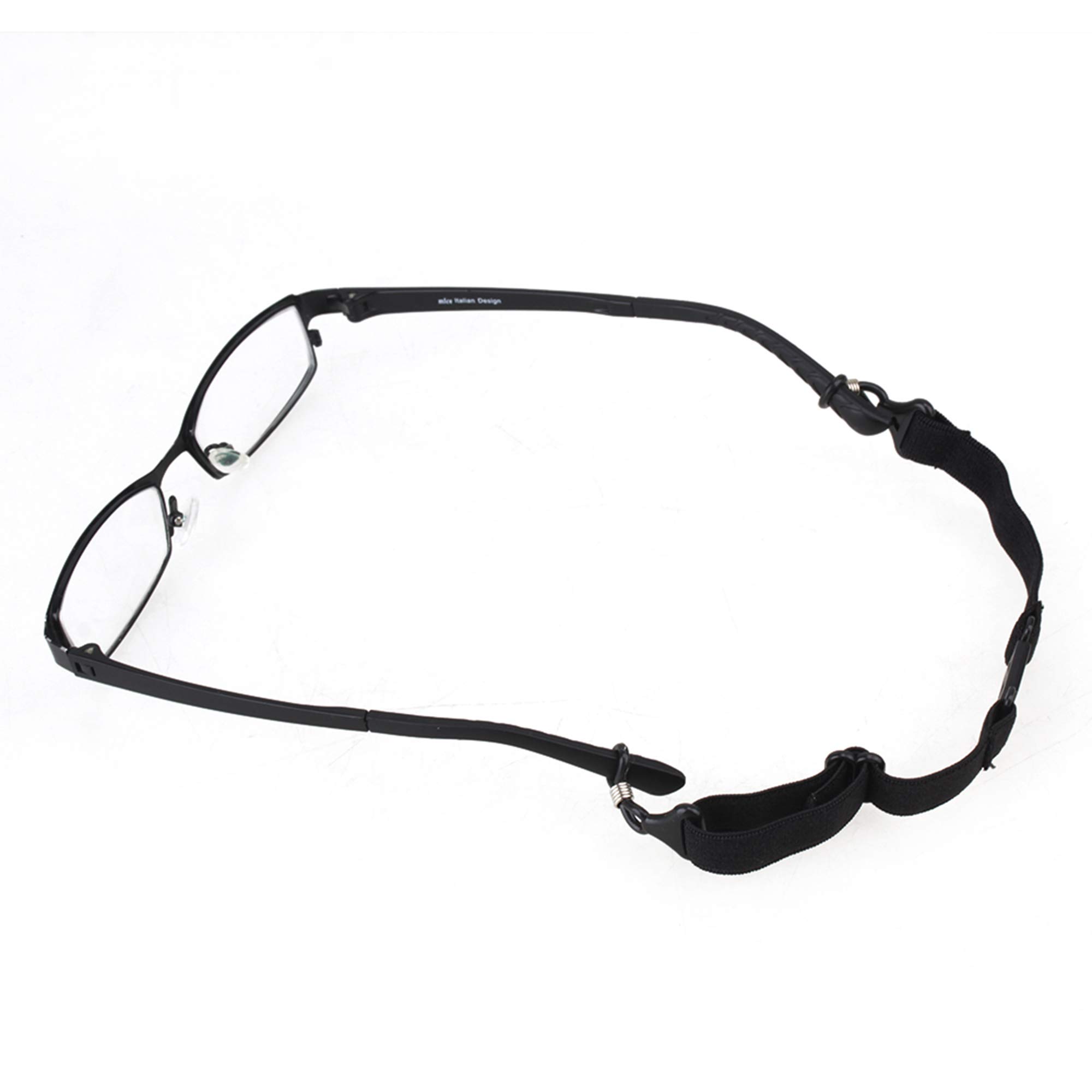 RDEXP Adjustable Elastic Sport Strap Eyeglasses Glasses Strap Holder with Push Button Buckle Pack of 5