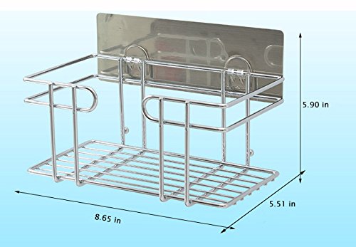 Catch 101 All Purpose Bathroom Kitchen Wall Caddy Basket Storage Organizer with Removable Bracket - Great for Bathroom, Kitchen, Garage, Laundry Room