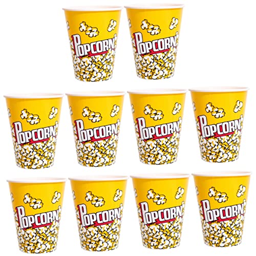 MUSISALY 10pcs Popcorn Popcorn Bucket Decor Disposable Cake Containers Snack Box Cinema Popcorn Boxes Popcorn Bags Theater Popcorn Box Snack Treat Box Popcorn Bowl Reusable Tray