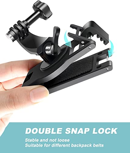 Professional GoPro Mount for Backpack Strap,Adjustable Camera Shoulder Mount Compatible with GoPro Hero 9 8 7 6 5 4 Black, Session, Insta 360 One R, DJI Osmo Action and Most Action Camera