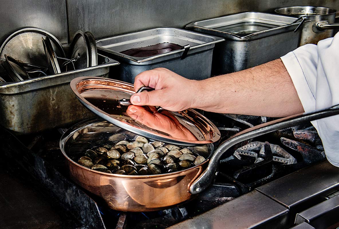 Bourgeat 365018 Copper Lid for Sauce Pan, 14-Ounce
