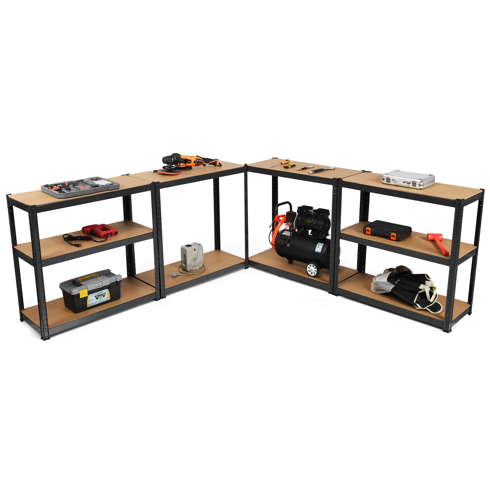 Giantex Storage Rack Shelving Unit Storage Shelf Steel Garage Utility Rack 5-Shelf Adjustable Shelves Heavy Duty Display Stand for Books, Kitchenware, Tools Bolt-Free Assembly 36"x 16"x 72” (1)