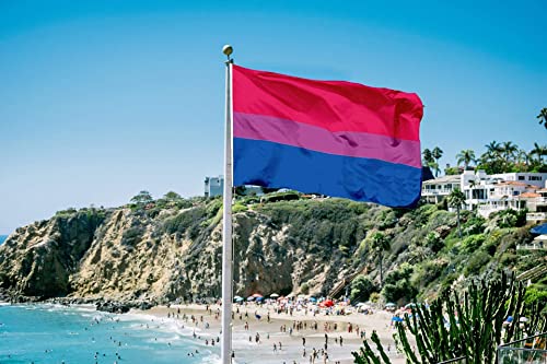 Bisexual Pride Flag (3x5 Feet) - Vivid Color and Fade Proof - Canvas Header and Double Stitched