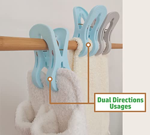 Clothes Clip Towel Clip Large Size Heavy Duty (Blue Combo)