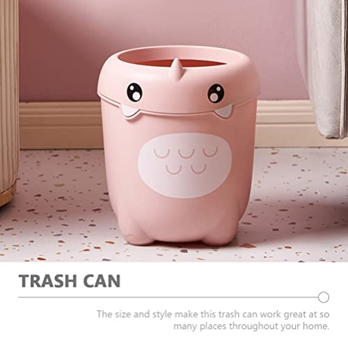 FOMIYES Trash Cans Rainbow Basket Plastic Garbage Can Trash Can Cartoon Garbage Bin Wastebasket Garbage Waste Basket with Pressure Ring for Home Kitchen Bathroom Cute