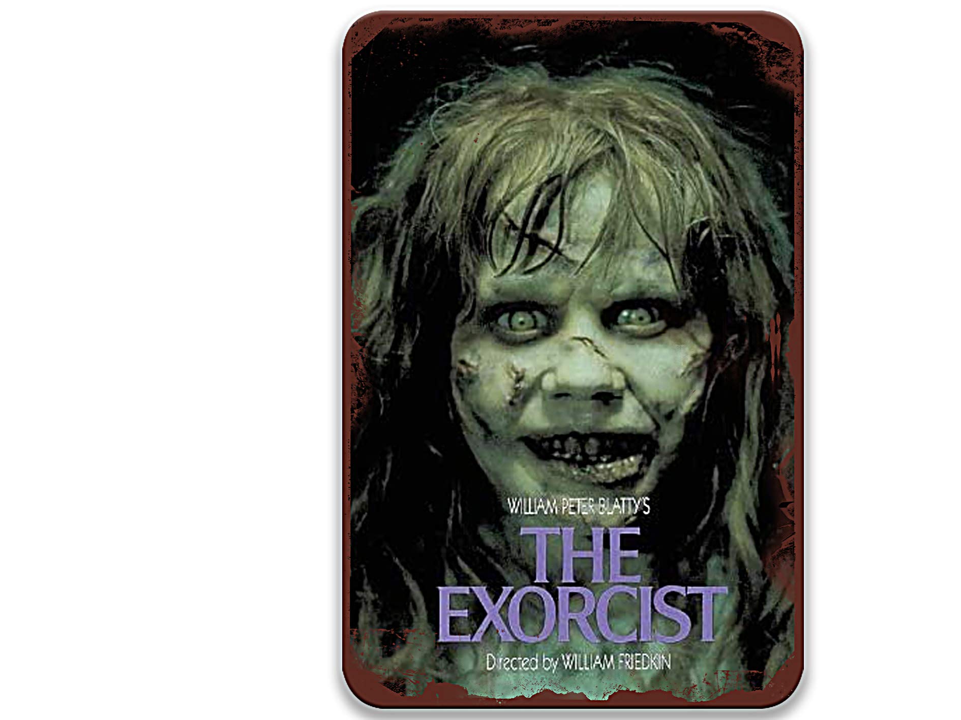TGDB The Exorcist 2 1974,Vintage Movies Metal Tin Signs Chic for Living Room Home Decoration Garden Coffee & Bar 8x12 Inches