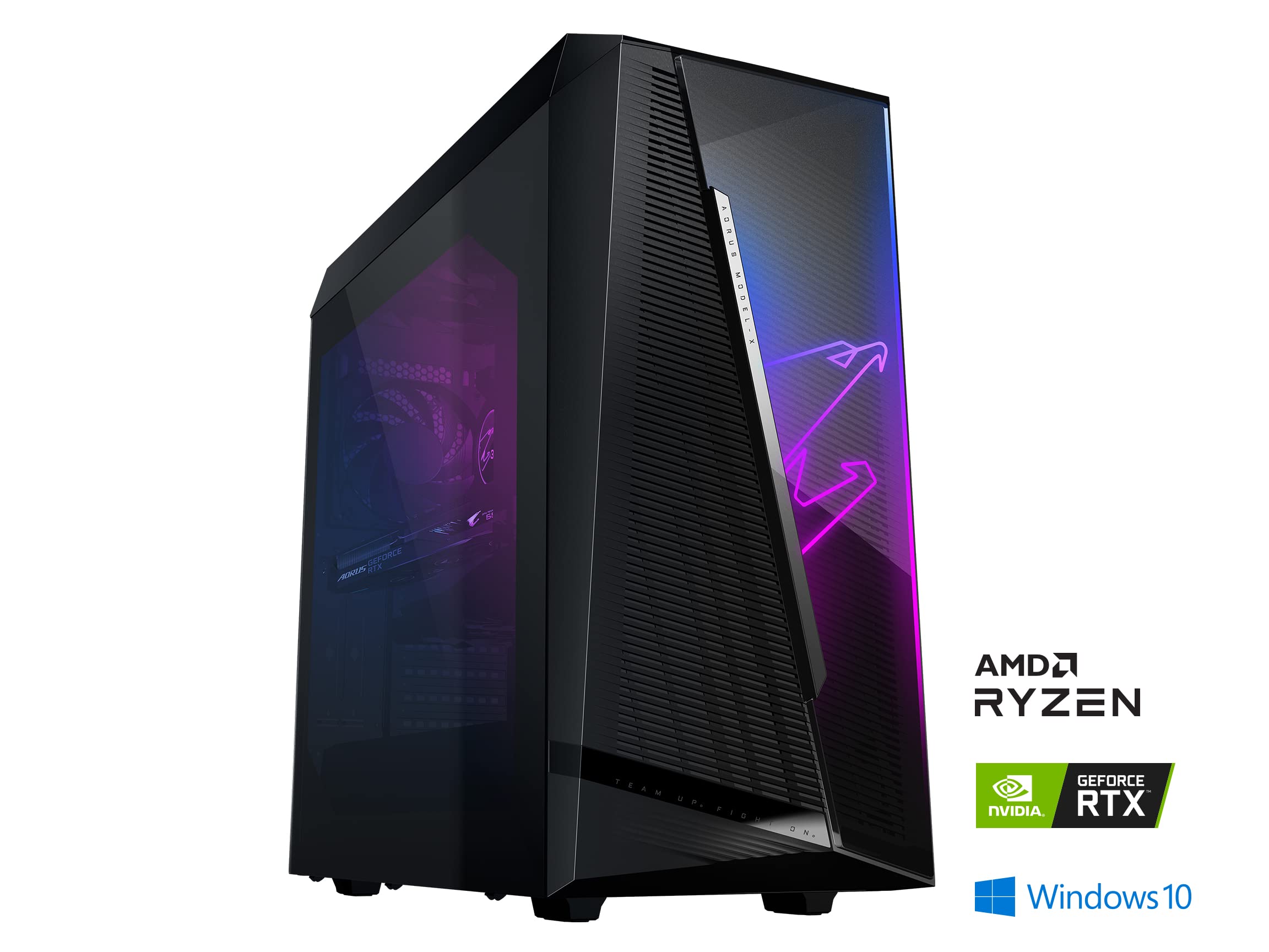 GIGABYTE AORUS Model X Gaming PC Computer Desktop (AMD R9 5900X, NVIDIA GeForce RTX 3080 GDDR6X 10GB, 32GB DDR4 RAM, 3TB M.2 SSD) - GB-AMXR9N8A-20A1