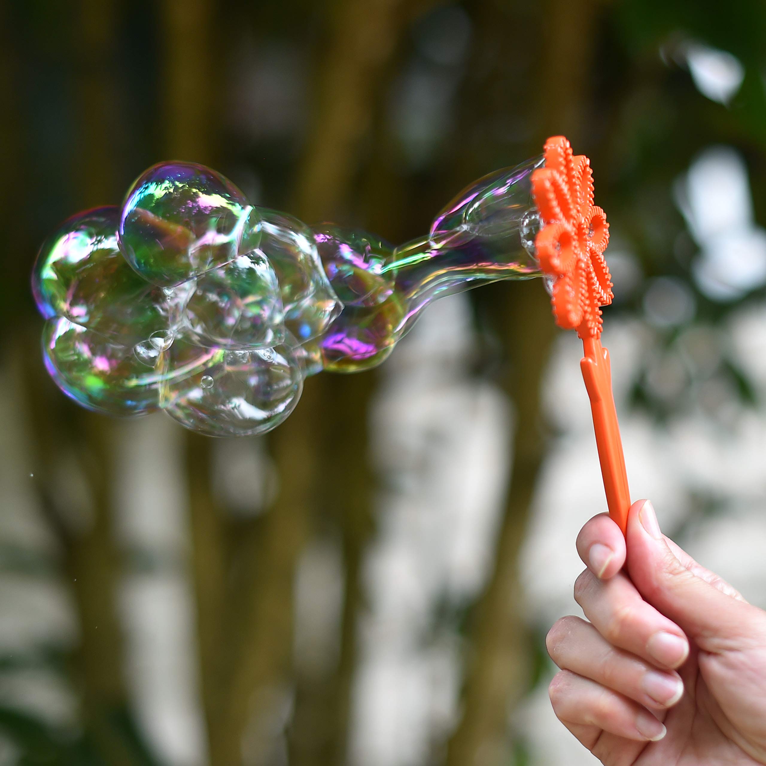 Maxx Bubbles 14" Flower Pot Includes 4oz Bubble Solution, 4 Wands and Watering Can, Botanical Collection, Outdoor Bubble Machine Maker, Great Gift and Decoration for Birthday, Bridal and Shower