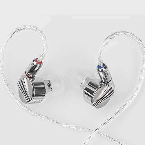 FiiO FD5 Headphone Earphones High Resolution 1DD Earbuds Wired Bass Heavy with Swappable Plug 2.5mm/3.5mm/4.4mm for Smartphones/PC/Laptop/Tablet Beryllium-Coated DLC