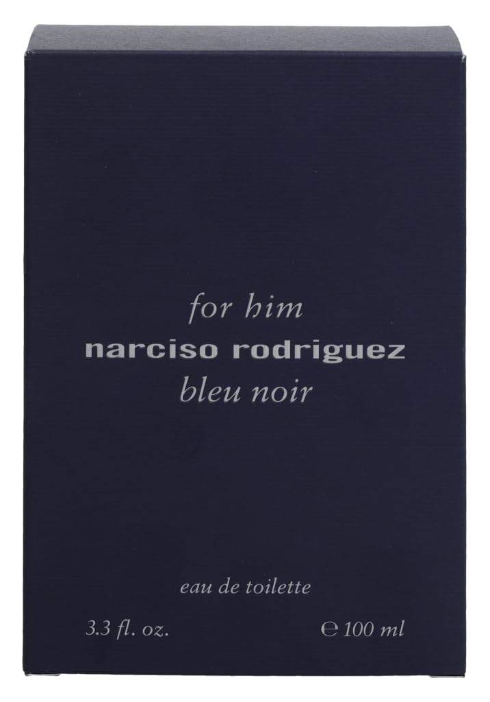 Narciso Rodriguez Him Bleu Noir Eau de Toilette Spray for Men, 3.3 Ounce