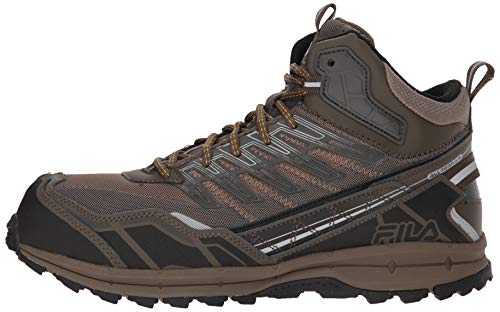 Fila Men's Hail Storm 3 Mid Composite Toe Trail Work Shoes Shoe, Walnut/Major Brown/Gold Fusion, 11 D US
